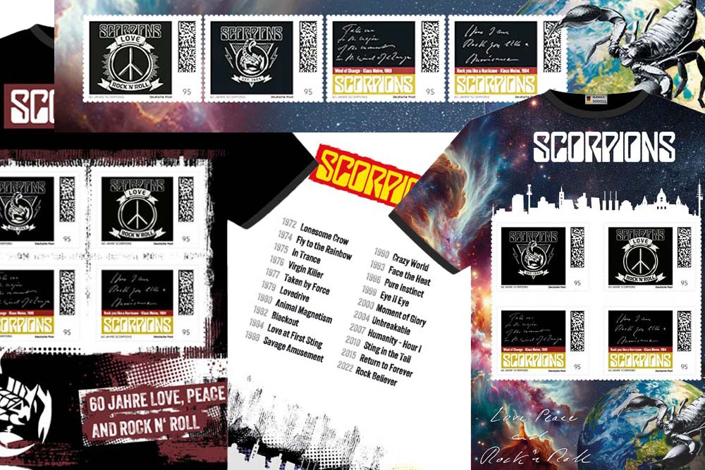 Deutsche Post ehrt Scorpions mit eigenen Briefmarken | Electrictunes